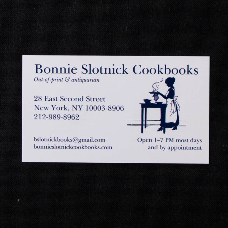 Bonnie Slotnick and the Recipe Clippings - The Culinary Cellar