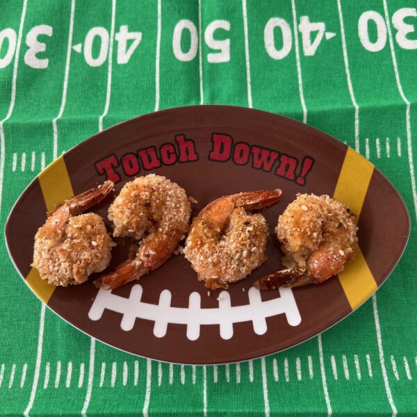 Shrimp on football 1 - The Culinary Cellar