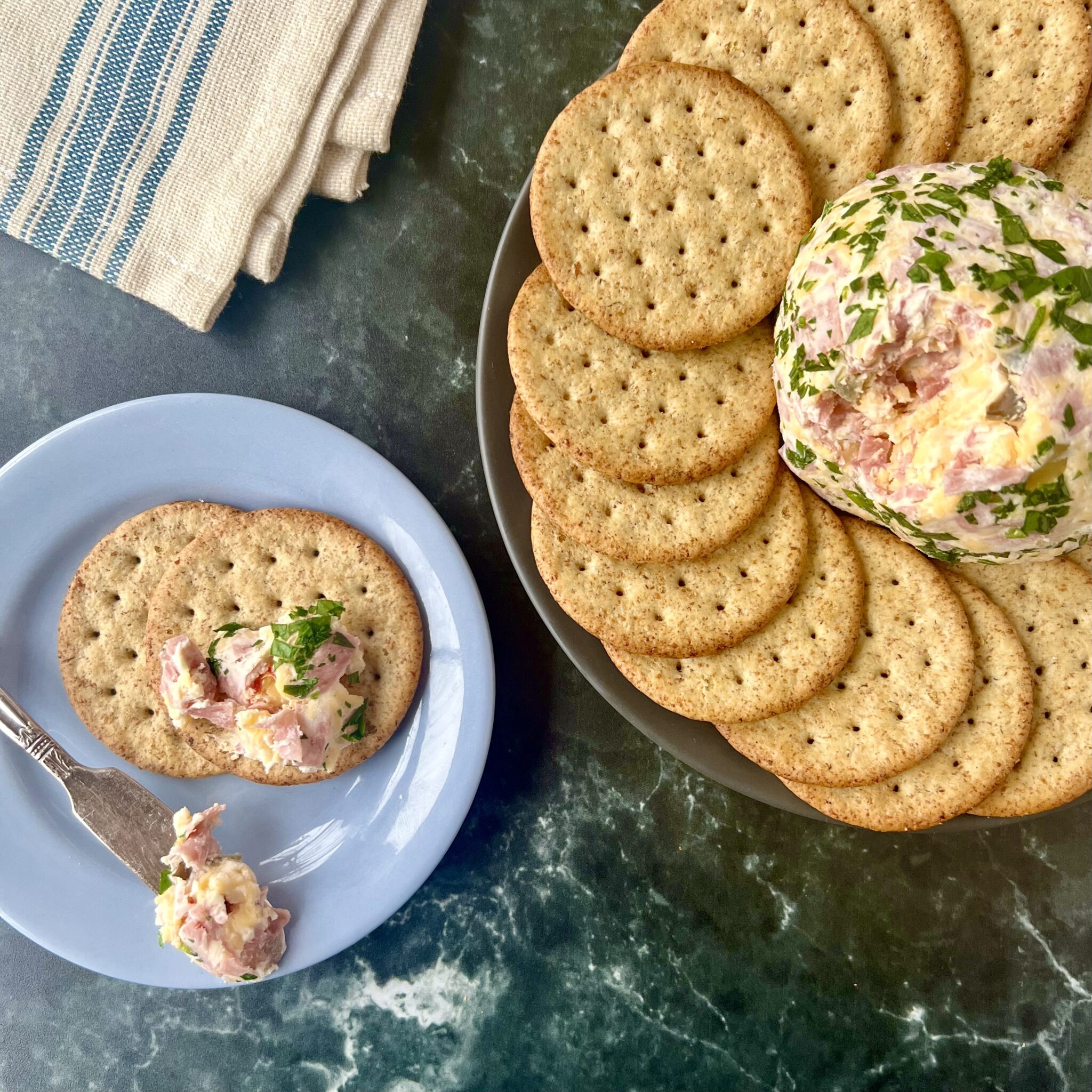 Cheese Ball with salami - The Culinary Cellar